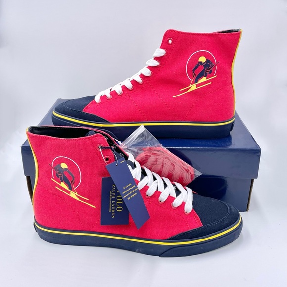 Polo Ralph Lauren | Shoes | New Polo Ralph Lauren Solomon Shoe Red ...